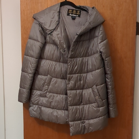 Barbour | Jackets & Coats | Barbour Womens Silver Puffer Coat | Poshmark